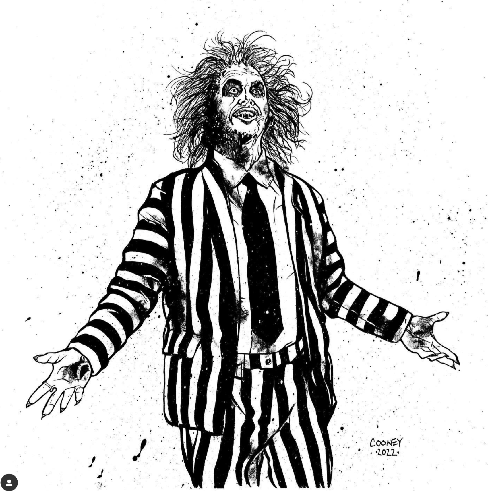 Michael Keaton Beetlejuice Black And White